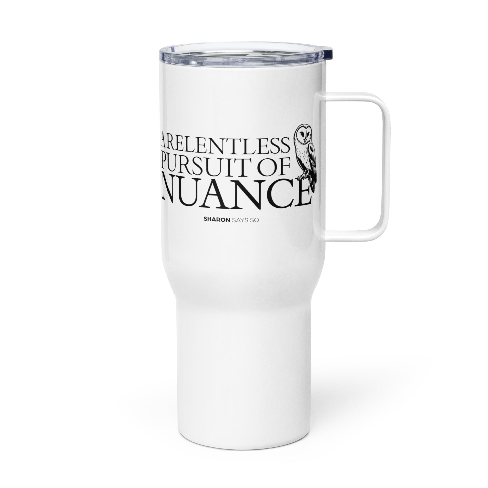 Nuance - Travel Mug with Handle – Sharon McMahon's Merch Store
